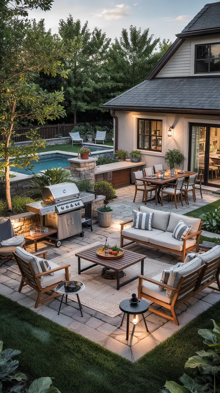 30 Patio BBQ Area 2026 – Outdoor Kitchen Design Ideas for Backyard
