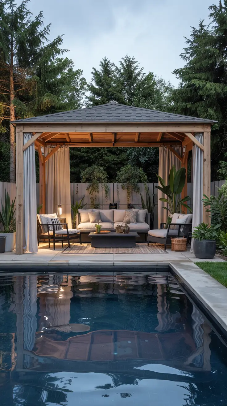 25 Pool Gazebo Ideas 2026 – Cabanas, Pergolas, Backyard & Bar Designs