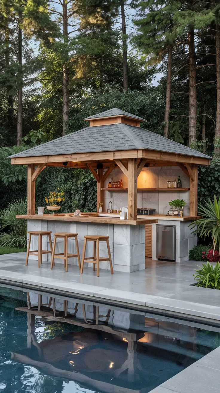 25 Pool Gazebo Ideas 2026 – Cabanas, Pergolas, Backyard & Bar Designs